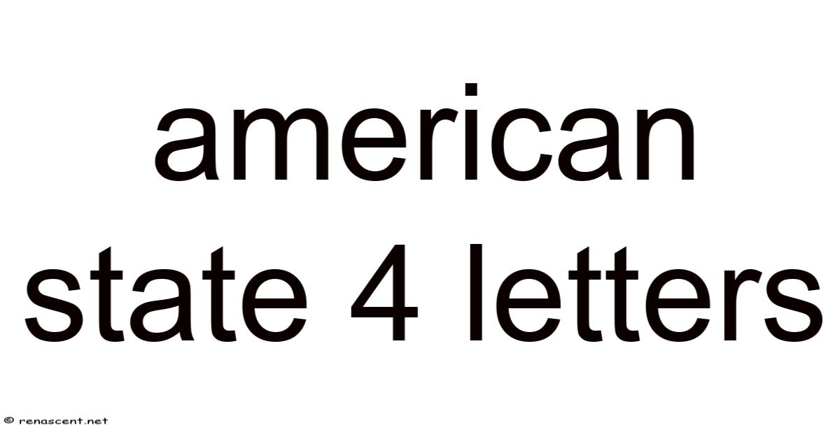 American State 4 Letters