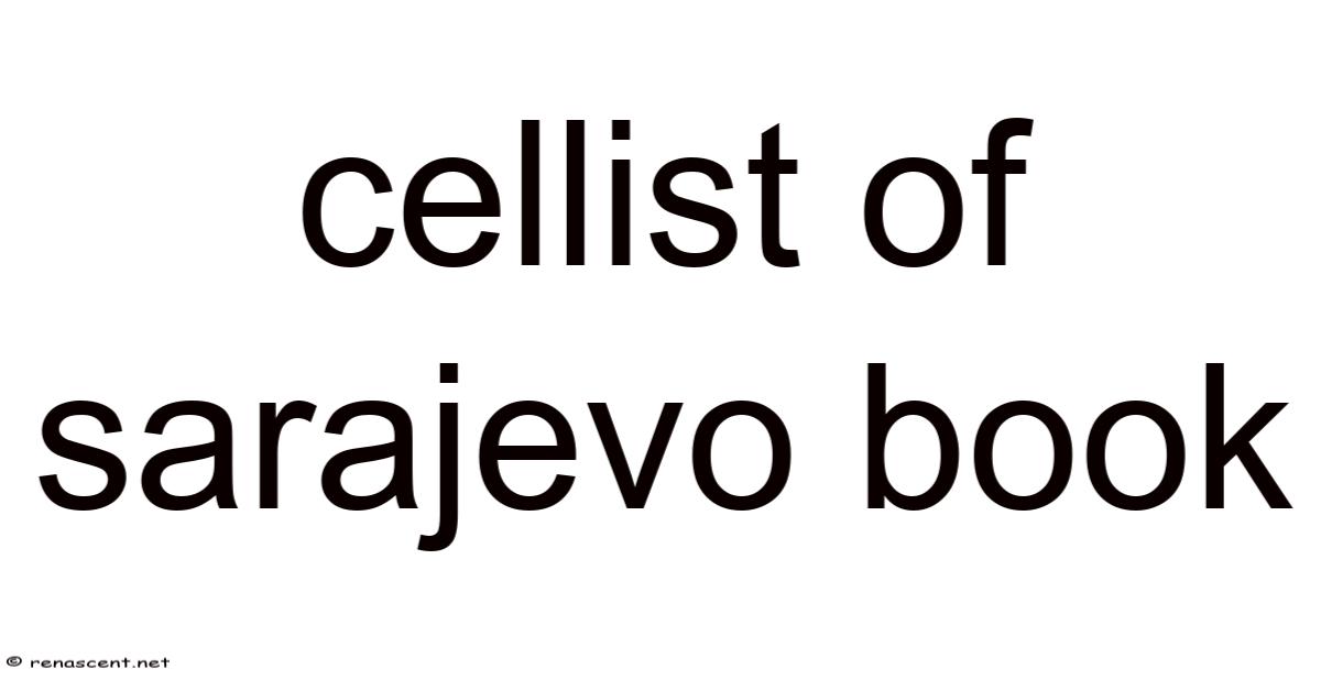 Cellist Of Sarajevo Book