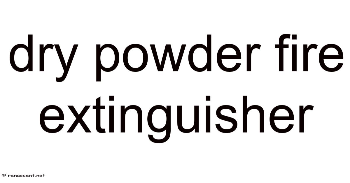 Dry Powder Fire Extinguisher